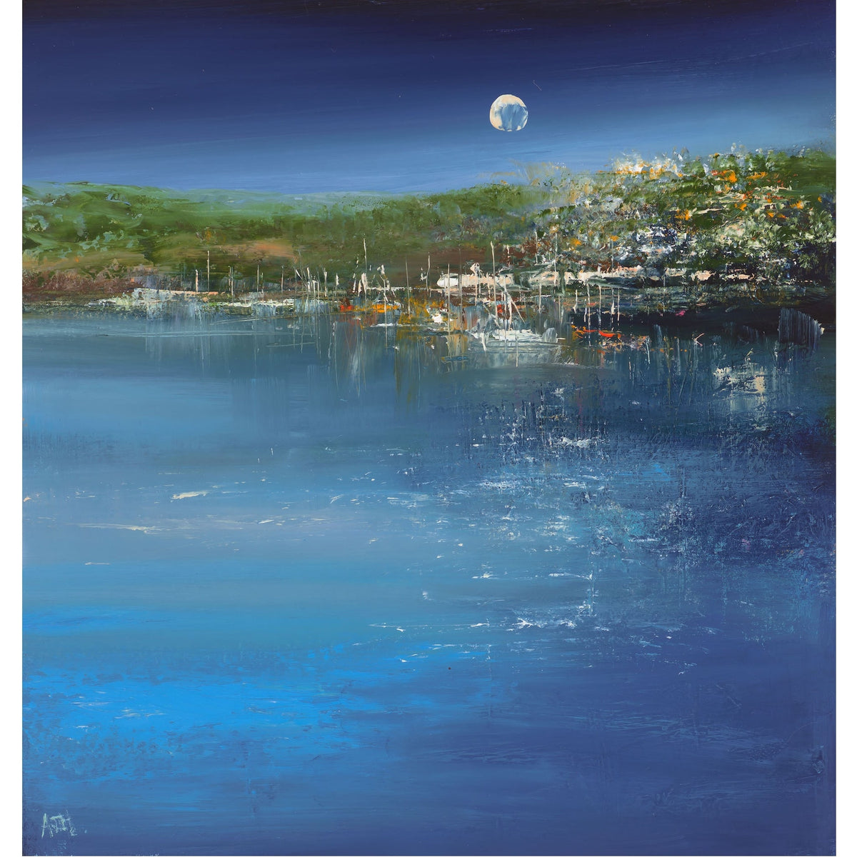 A Moonlit Night Over Polruan – Mid Cornwall Galleries