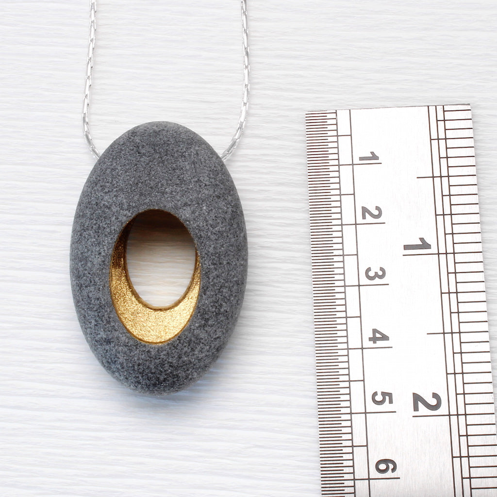 Pebble Pendant - Hollow – Mid Cornwall Galleries