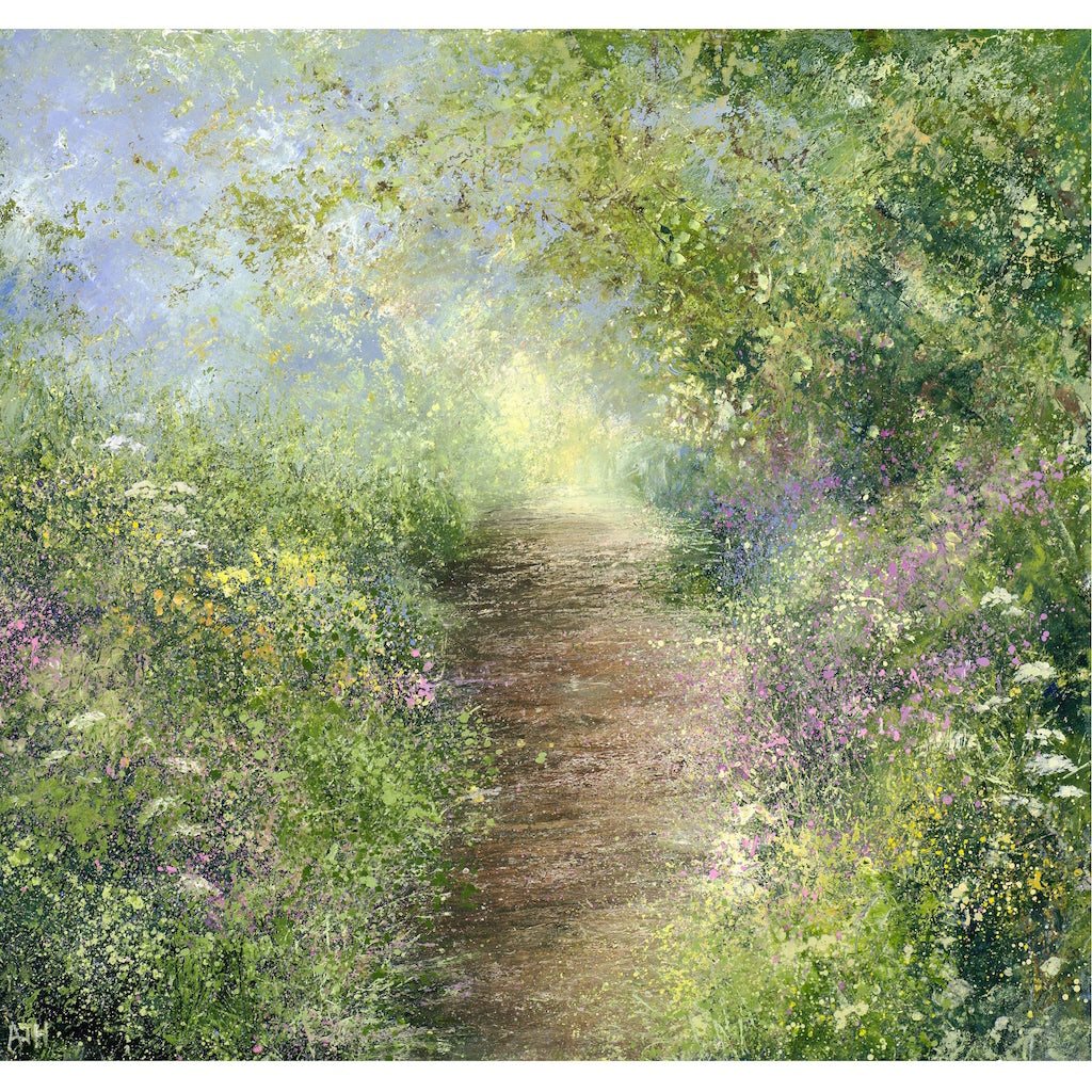 Sunlit Path, Fowey – Mid Cornwall Galleries
